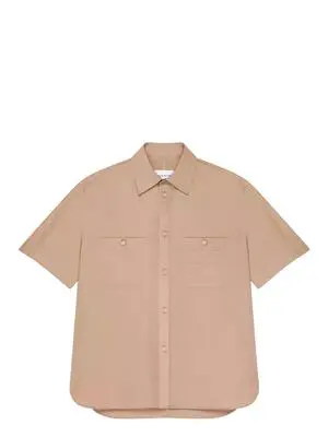 GIVENCHY Couture Seam Shirt In Cotton With Logo Patch