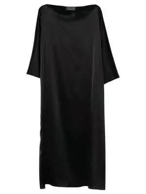 GIANLUCA CAPANNOLO Laura Boat-neck Midi Dress - Black