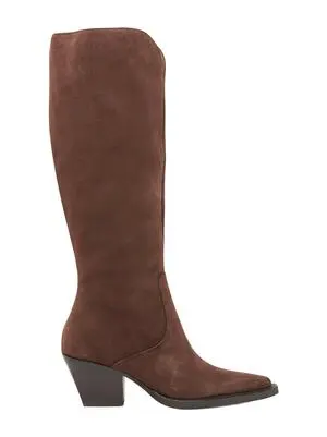 DOLCEVITA Raj Wide Calf Boots - Dk Brown Suede