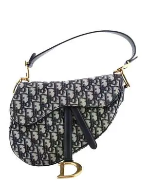 Dior Saddle Handbag Oblique Canvas Mini Shoulder Bag - Blue