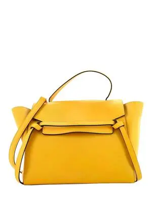 Celine Belt Bag Calfskin Medium Satchel - Yellow