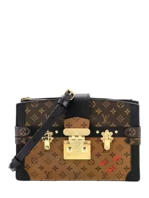 LOUIS VUITTON Trunk Reverse Monogram Canvas Clutch - Black