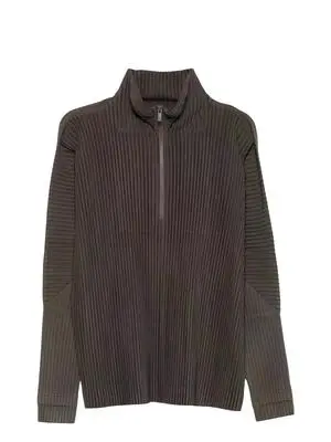 Issey Miyake Zip-up Pleated Top - Green