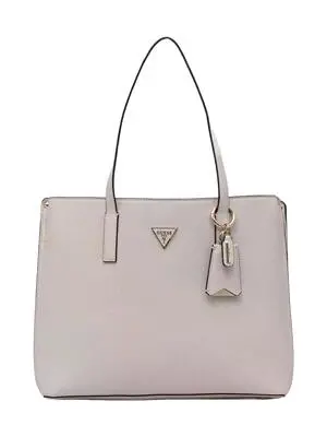 Guess Meridian Ii Triangle-logo Tote Bag - Neutrals