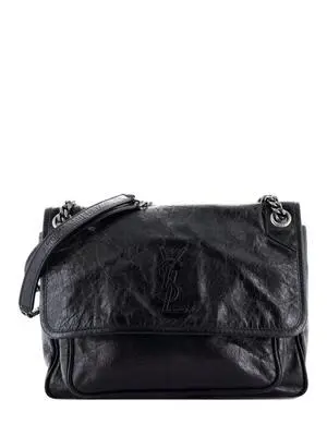 Saint Laurent Niki Chain Flap Bag - Black