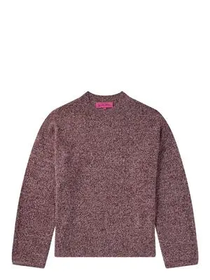 THE ELDER STATESMAN Dume Marl Cashmere Sweater - Burgundy