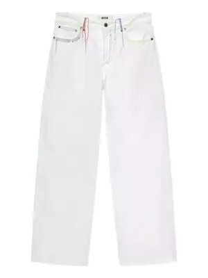 MSGM Wide-leg Jeans - White