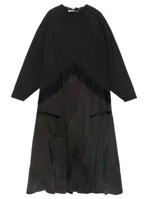 Bimba Y Lola Lace-trim Panelled Maxi Dress - Black