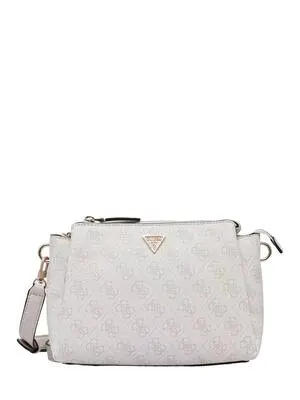 Guess Monogram Zip Satchel - Neutrals