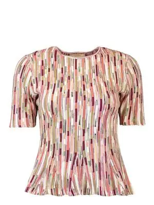 Ulla Johnson Samira Patterned T-shirt - Pink