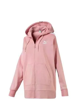 PUMA Classics Tape T7 Zip-up Hoodie - Pink