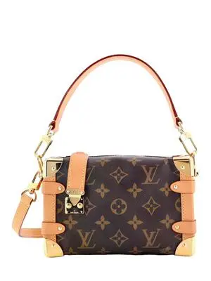 LOUIS VUITTON Side Trunk Handbag Monogram Canvas Pm - Brown