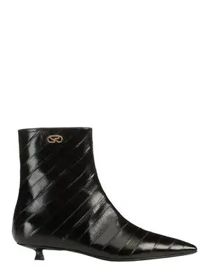 SERGIO ROSSI 25mm Surge Leather Boots - Black