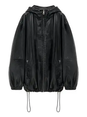 Loewe Zip Closure Hooded Jacket - Black