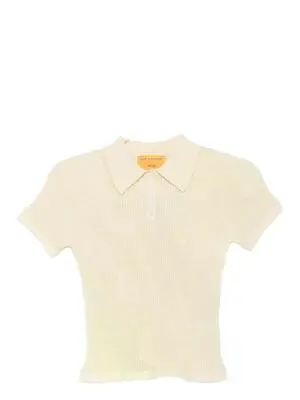 Guest In Residence Shrunken-effect Polo Top - Yellow
