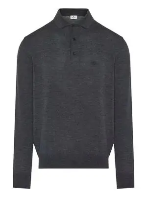 Etro Long-sleeve Polo Shirt - Grey