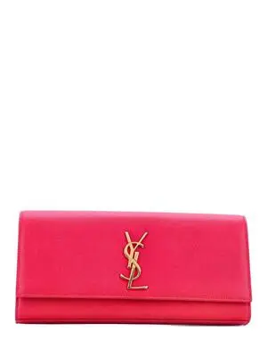 Saint Laurent Classic Monogram Long Clutch Bag - Pink