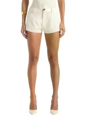 Manière De Voir Tailored Mini Shorts - Neutrals