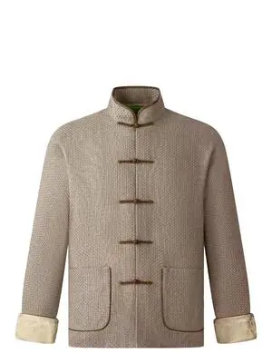 Shanghai Tang Frog-buttons Jacket - Neutrals