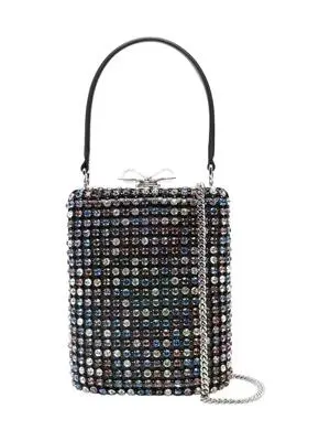 SELF-PORTRAIT Crystal-embellished Mini Tote - Black