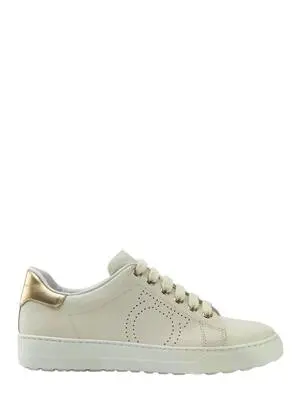 FERRAGAMO Perforated Detail Sneakers - Neutrals