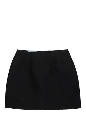 Prada Mini Skirt With Lace Detail - Black