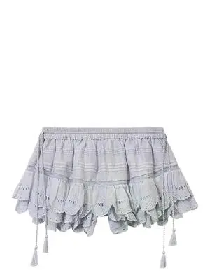 MARANT ETOILE Puria Ruffled Shorts - Blue
