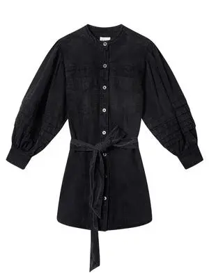 MARANT ETOILE Moe Ruffle-detailed Mini Dress - Black
