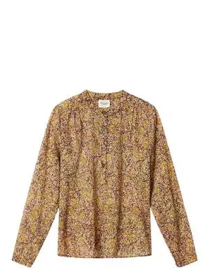 MARANT ETOILE Maria Floral Cotton Blouse - Green