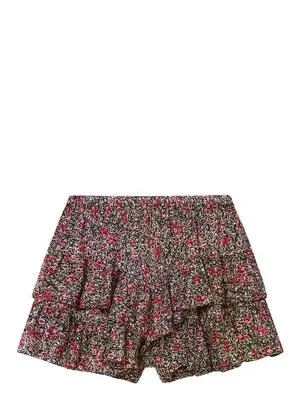 MARANT ETOILE Jocadia Floral-patterned Shorts - Black