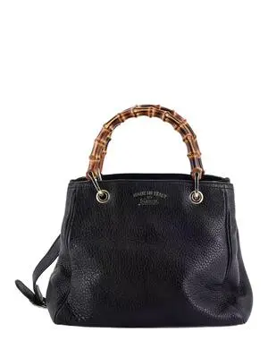 Gucci Bamboo Shopper Small Tote Bag - Black