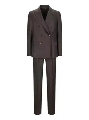 LARDINI Peak-lapels Double-breasted Suit - Brown