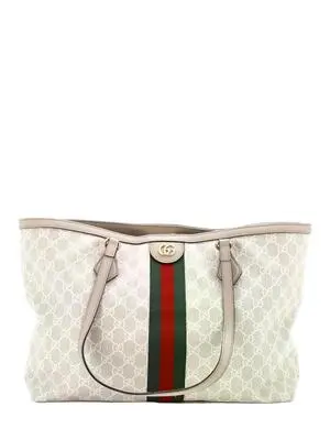 Gucci Ophidia Gg Coated Canvas Medium Tote Bag - Neutrals