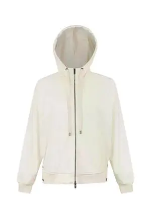 Peserico Zipped Hoodie - Neutrals
