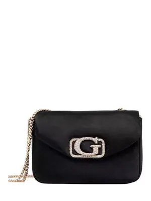 Guess Mini Logo-embellished Shoulder Bag - Black