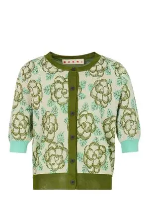 Marni Floral Cardigan - Neutrals
