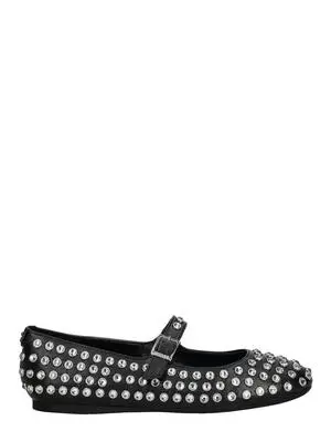 Guess Studded Buckle Ballet Flats - Black