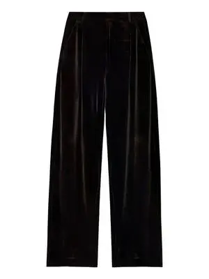 GESTUZ Velvet Trousers - Brown