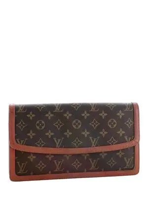 LOUIS VUITTON Dame Pochette Monogram Canvas Gm Clutch - Brown