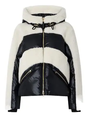 Bogner Dana Hooded Shearling-paneled Down Ski Jacket - Black
