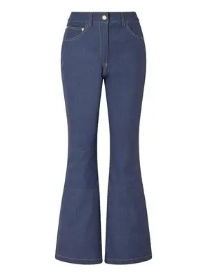 WE NORWEGIANS Western Flared Ski Pants - Blue