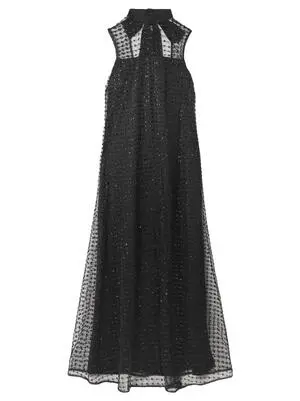 Staud Albee Embellished Maxi Dress - Black