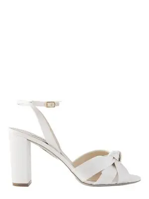 AQUAZZURA Nina 85 Satin Sandals - White