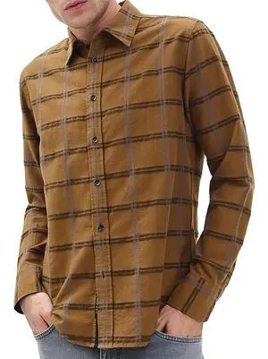 Rag & Bone Tomlin Brushed Oxford Shirt - Rust