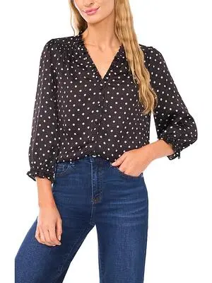 CECE DUPRAZ Printed Blouse - Rich Black