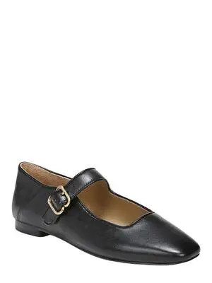 Sam Edelman Buckled Leather Flats - Black Leather