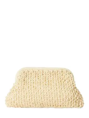 BTB LOS ANGELES Btb Los Angeles Perola Beaded Raffia Clutch