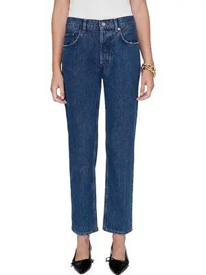 ANINE BING Kate Mid-rise Straight Jeans - Washed Blue