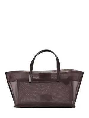 Staud Christos Mini Mesh Tote - Espresso