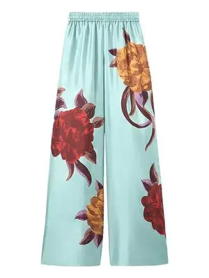 La DoubleJ Silk Palazzo Pants - Peony Placee